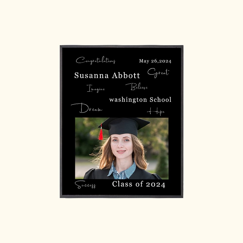 Personalized Congratulation Graduation Photo Frame with Photo and Name ...