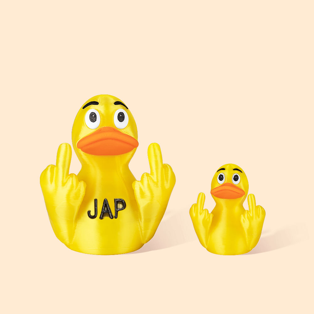 Personalized 3D Print Double Middle Finger Duck with Text Tabletop ...