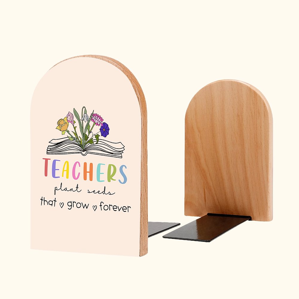 Personalized 1 Pair Book Birth Flower Grow Forever Heavy Duty Wood ...