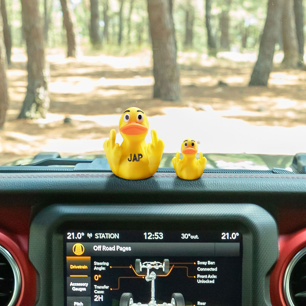 Personalized 3D Print Double Middle Finger Duck with Text Tabletop Decoration Funny Jeep ...