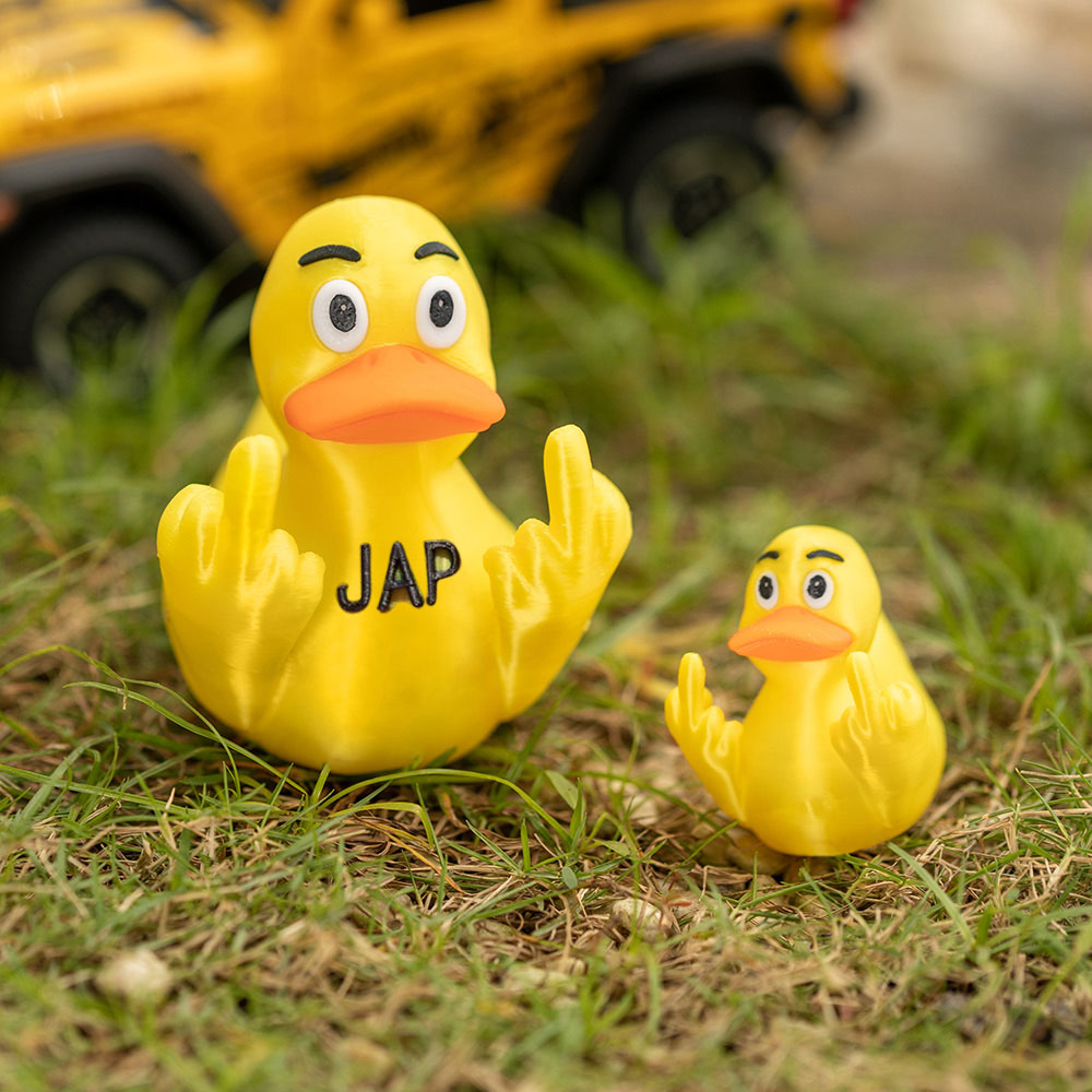 Personalized 3D Print Double Middle Finger Duck with Text Tabletop ...