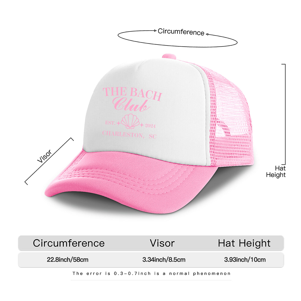 Personalized The Bach Club Breathable Mesh Hat Baseball Cap with Year ...