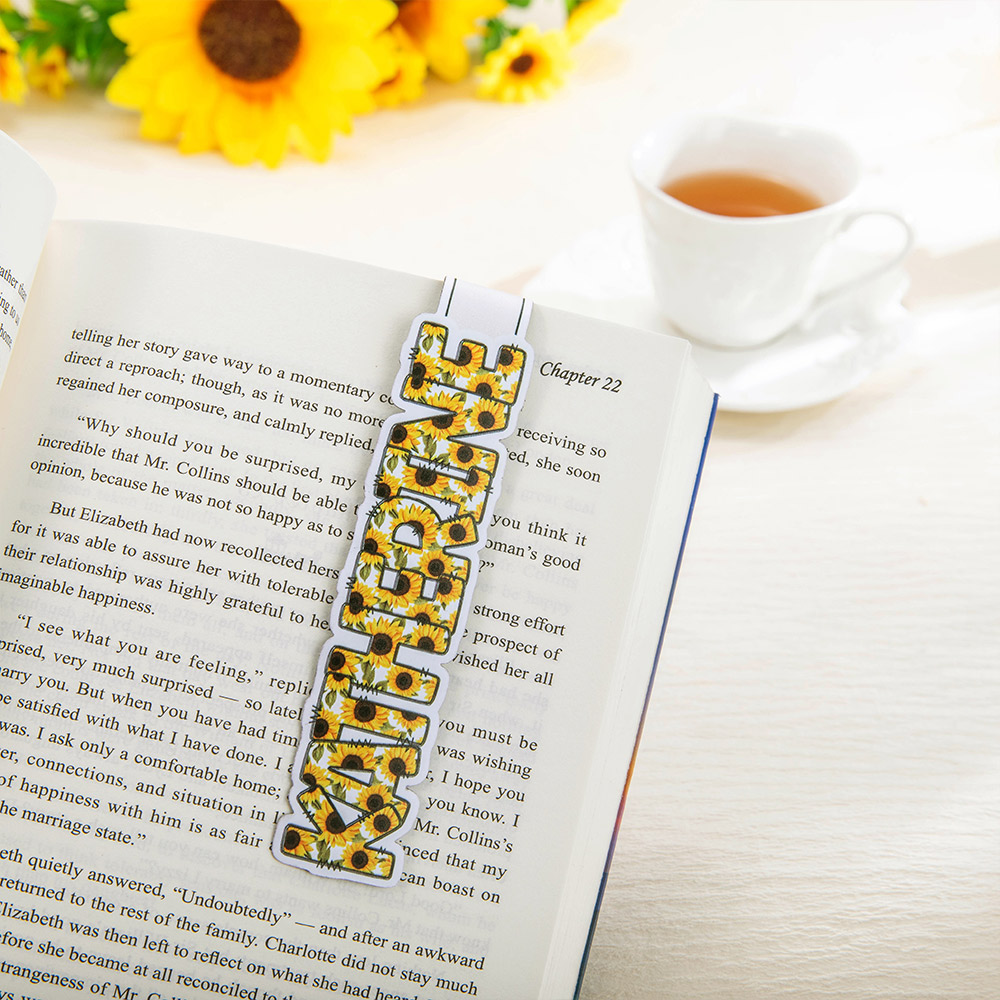 Personalized Set of 2 Doodle Art Name Magnetic Bookmarks Clips with ...