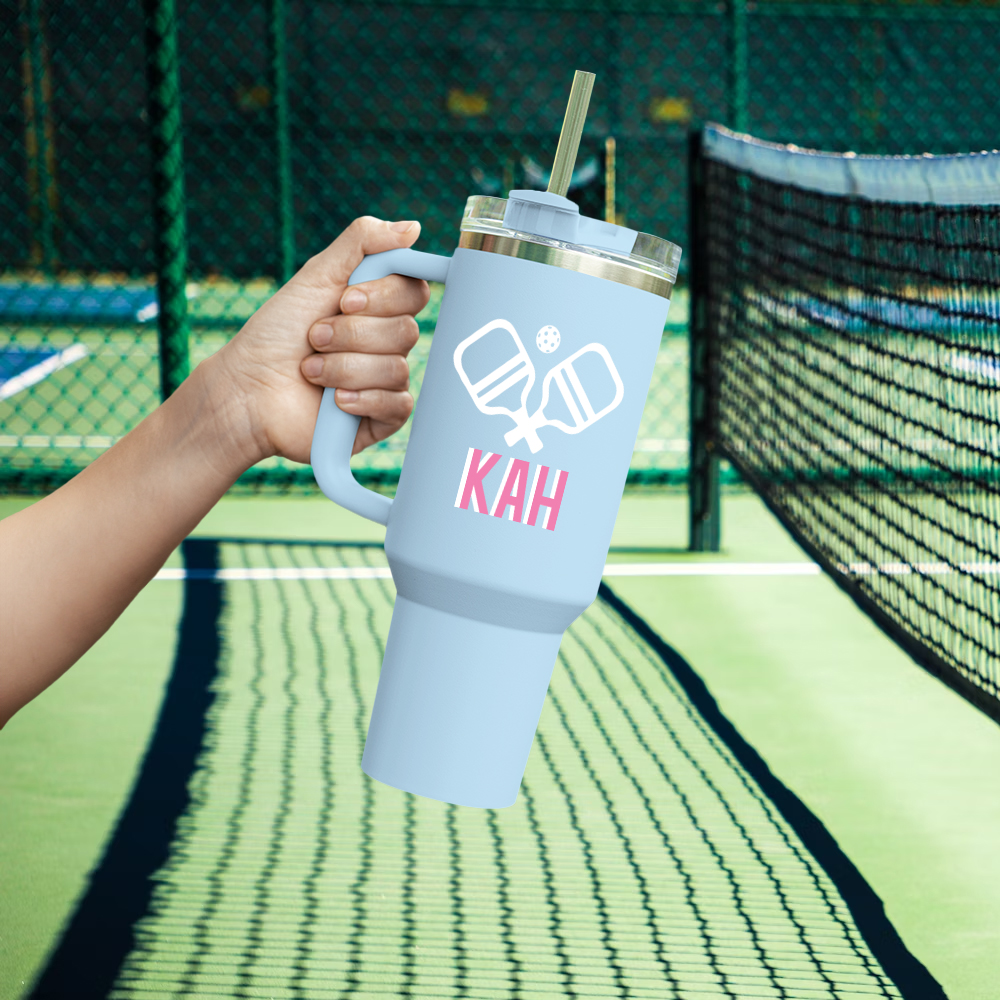Personalized 40oz Tumbler for Stanley with Pickleball Monogram |Callie ...