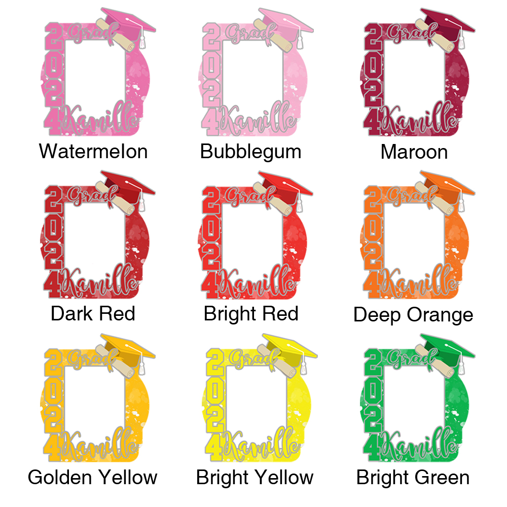 Personalized Multicolor 2024 Grad Graduation Photo Fan with Name Photo ...