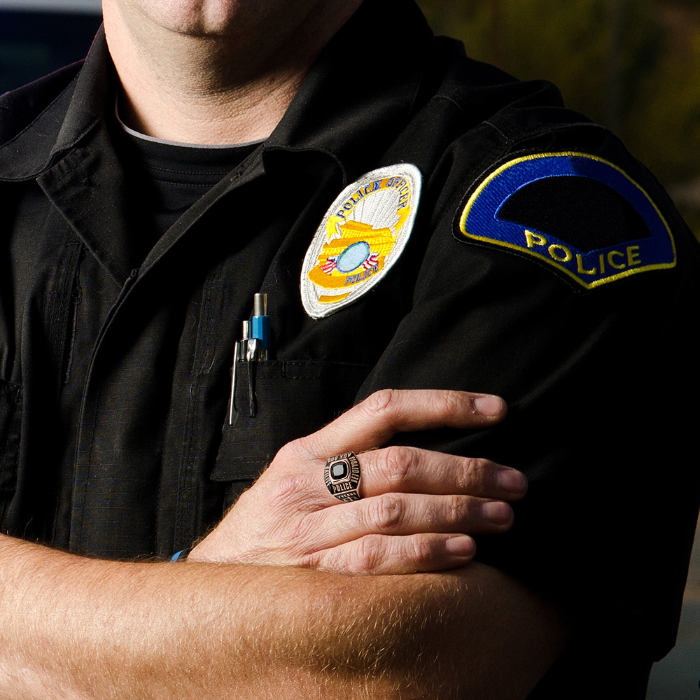 Personalized Championship Style Law Enforcement Police Signet Ring with ...