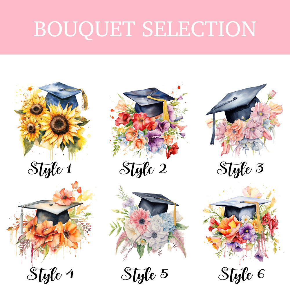 Personalized Bouquet Graduation Cap Portable Sewing Kit Set Storage Box ...