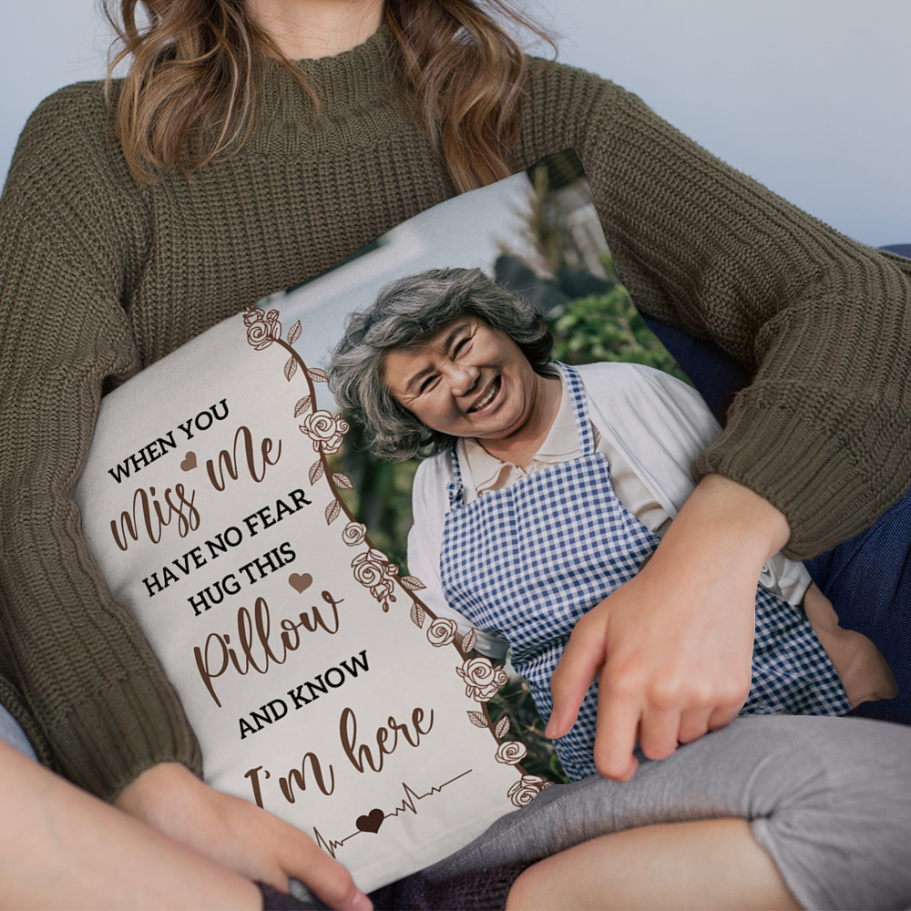 Personalized Photo Memorial Throw Pillow Cover with Name Sympathy ...