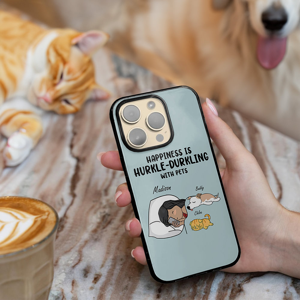 Personalized Hurkle-Durking with Pets Phone Case for iPhone with Name ...