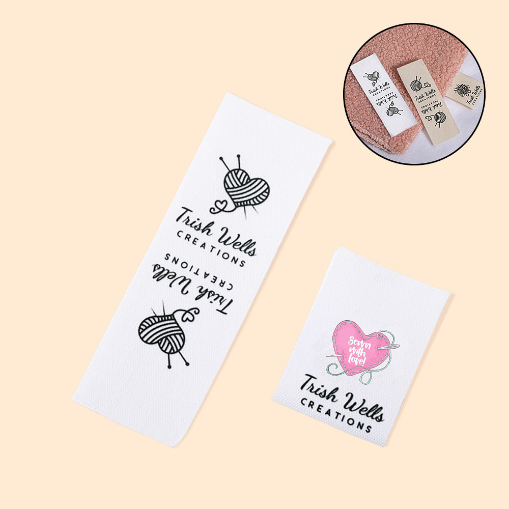 Personalized 100% Cotton Sewing Labels Tags with Name and Text for ...