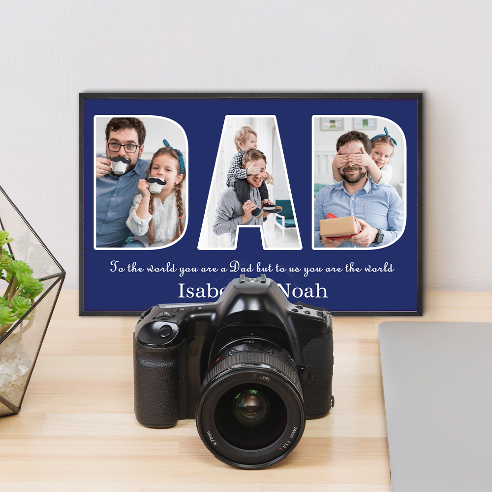 Personalized Multi-color Photo Frame with Text and 1-8 Names Birthday ...