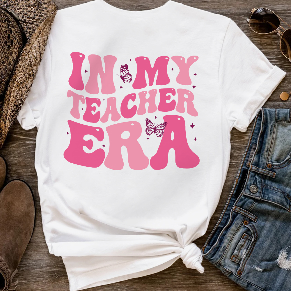 Personalized In My Teacher Era 100% Cotton T-shirt with Name Teacher ...