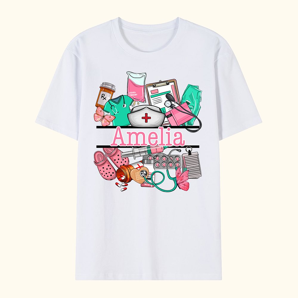 Personalized Medical Elements 100% Cotton T-shirt with Name ...