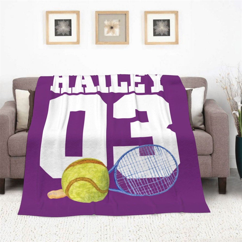 Personalized Basketball Football Baseball Sport Theme Fleece Blanket ...