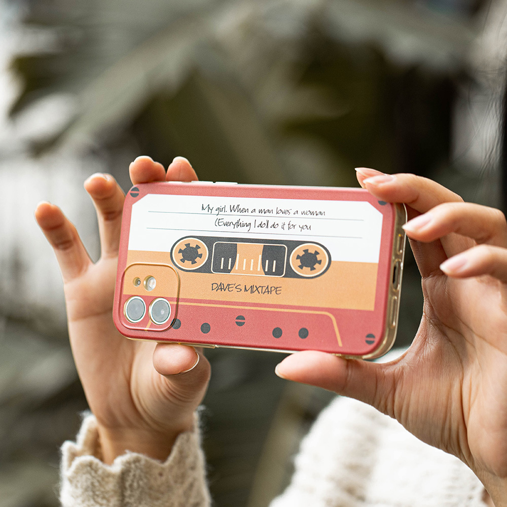Personalized Retro Nostalgic Mixtape Phone Case for iPhone with Name ...