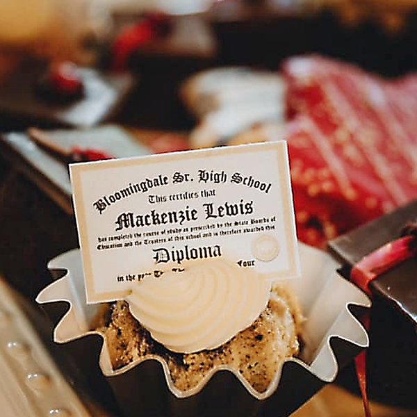Personalized Edible Graduation Diplomas Cupcake Toppers Set of 10 ...