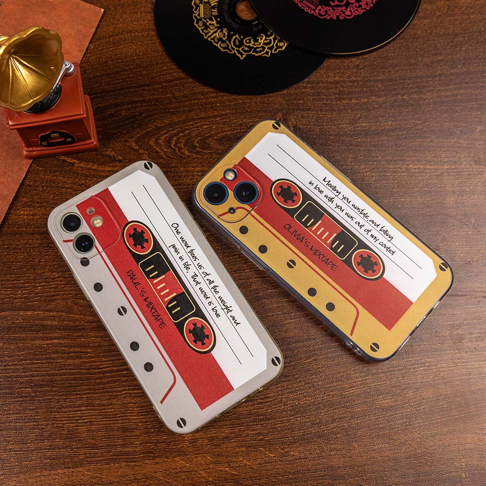 Personalized Retro Nostalgic Mixtape Phone Case for iPhone with Name ...