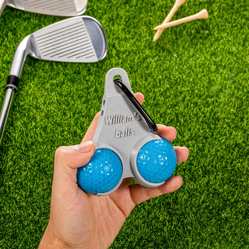 Personalized 3D Printed Funny Golf Ball Holder and Tee Holder with Clip ...
