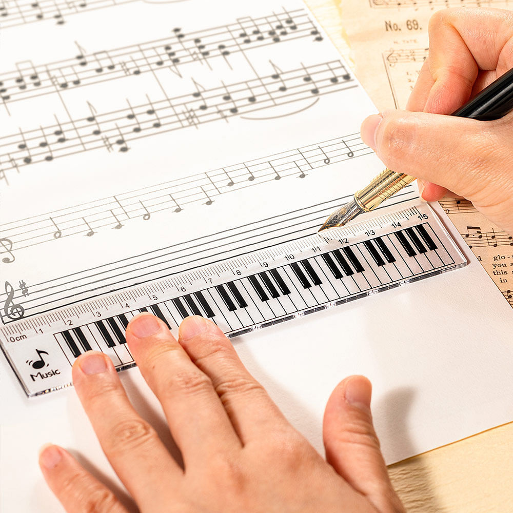 Personalized Piano Music Notation Sheet Holder Music Clip Ruler Set of ...