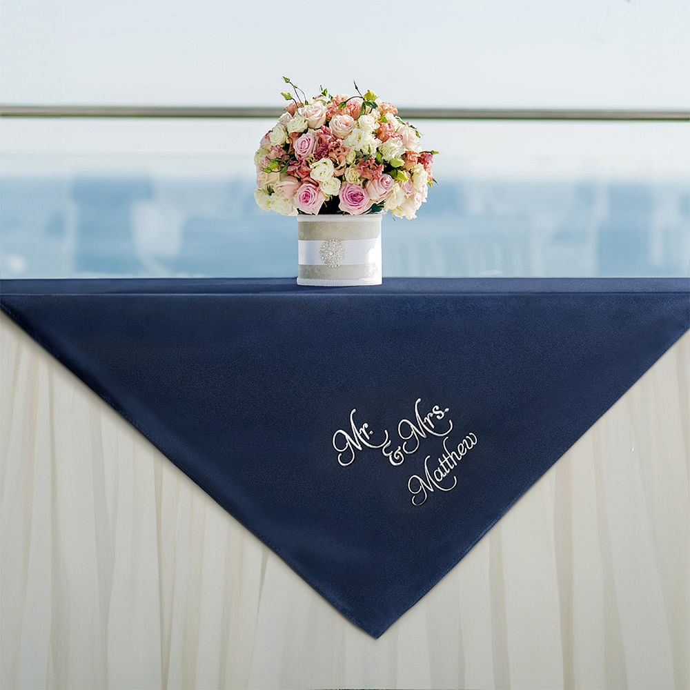 Personalized Embroidered Mr & Mrs Tablecloth with Name Table Decor ...