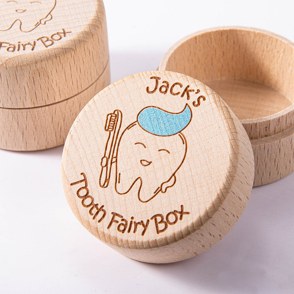 Personalized Wooden Tooth Fairy Teeth Box with Engraved Name First ...