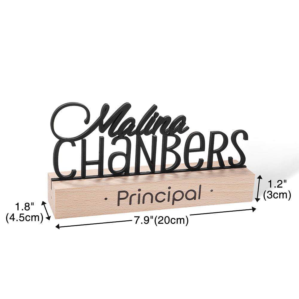 Personalized Wooden Name Sign Desk Nameplate Office Decor Back to ...