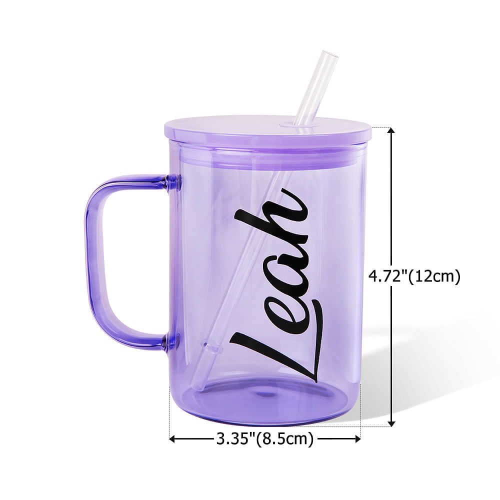 Personalized Multicolor Holographic Jelly 15oz Glass Cup with Name ...