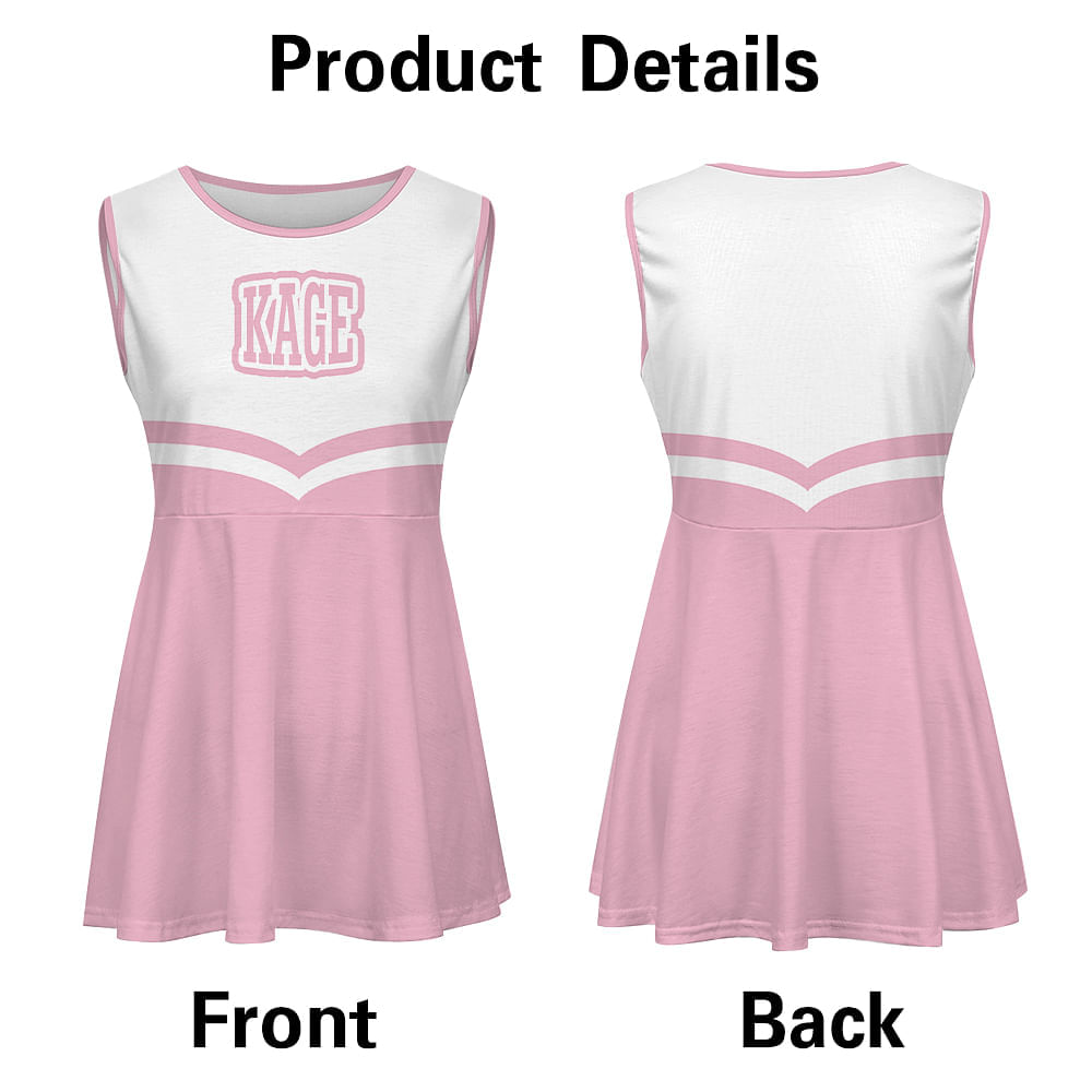 Personalized Multicolor Sleeveless Cheerleader Uniform Dress with Team ...