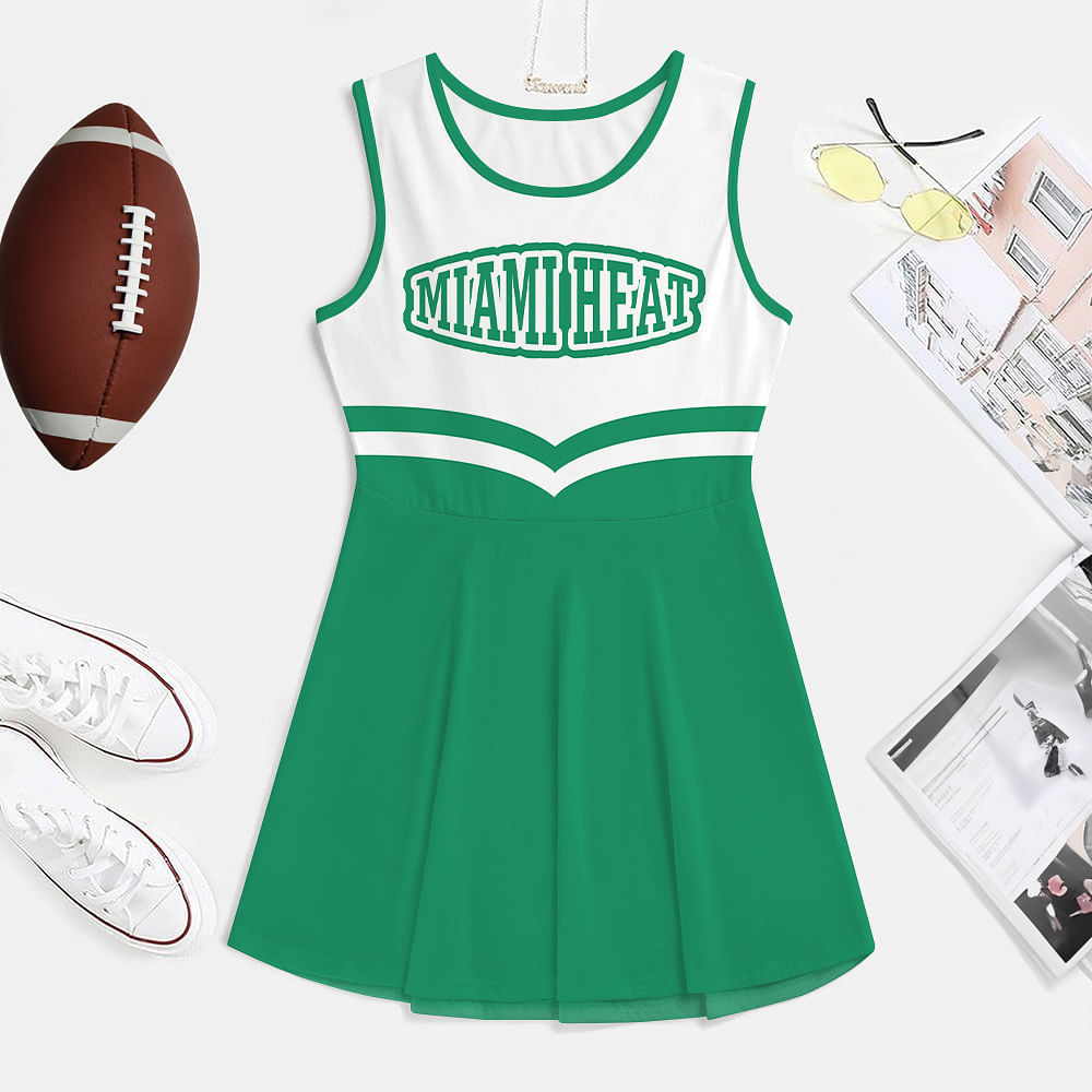 Personalized Multicolor Sleeveless Cheerleader Uniform Dress with Team ...
