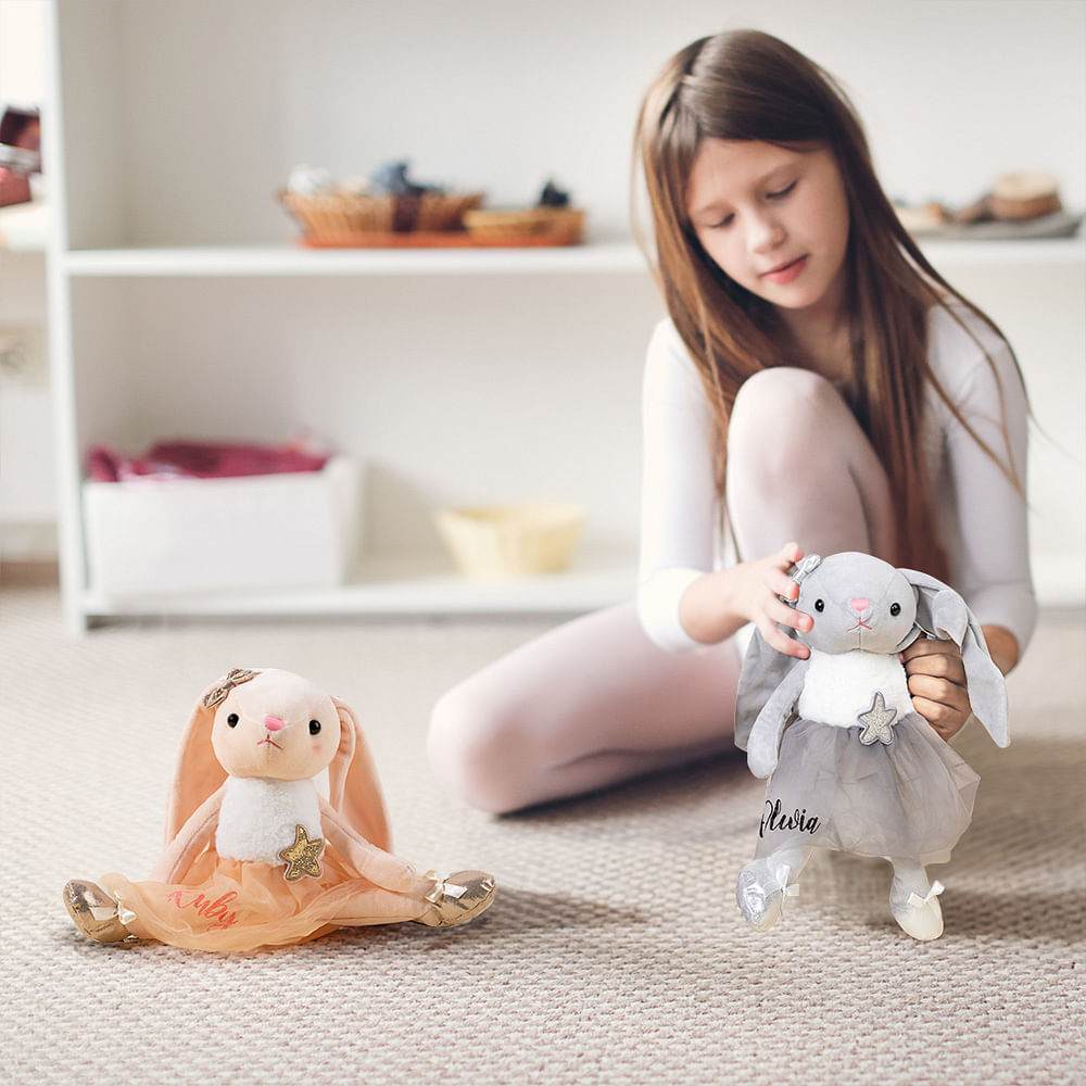 Personalized Cute Bunny Cat Mouse Ballerina Stuffed Plush Toy with ...