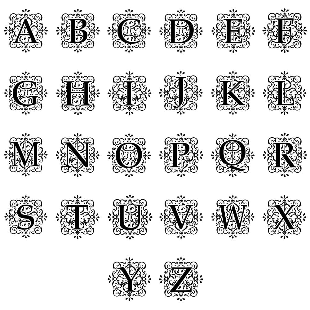 Custom Gothic Monogram Book Embosser with Initial - CALLIE