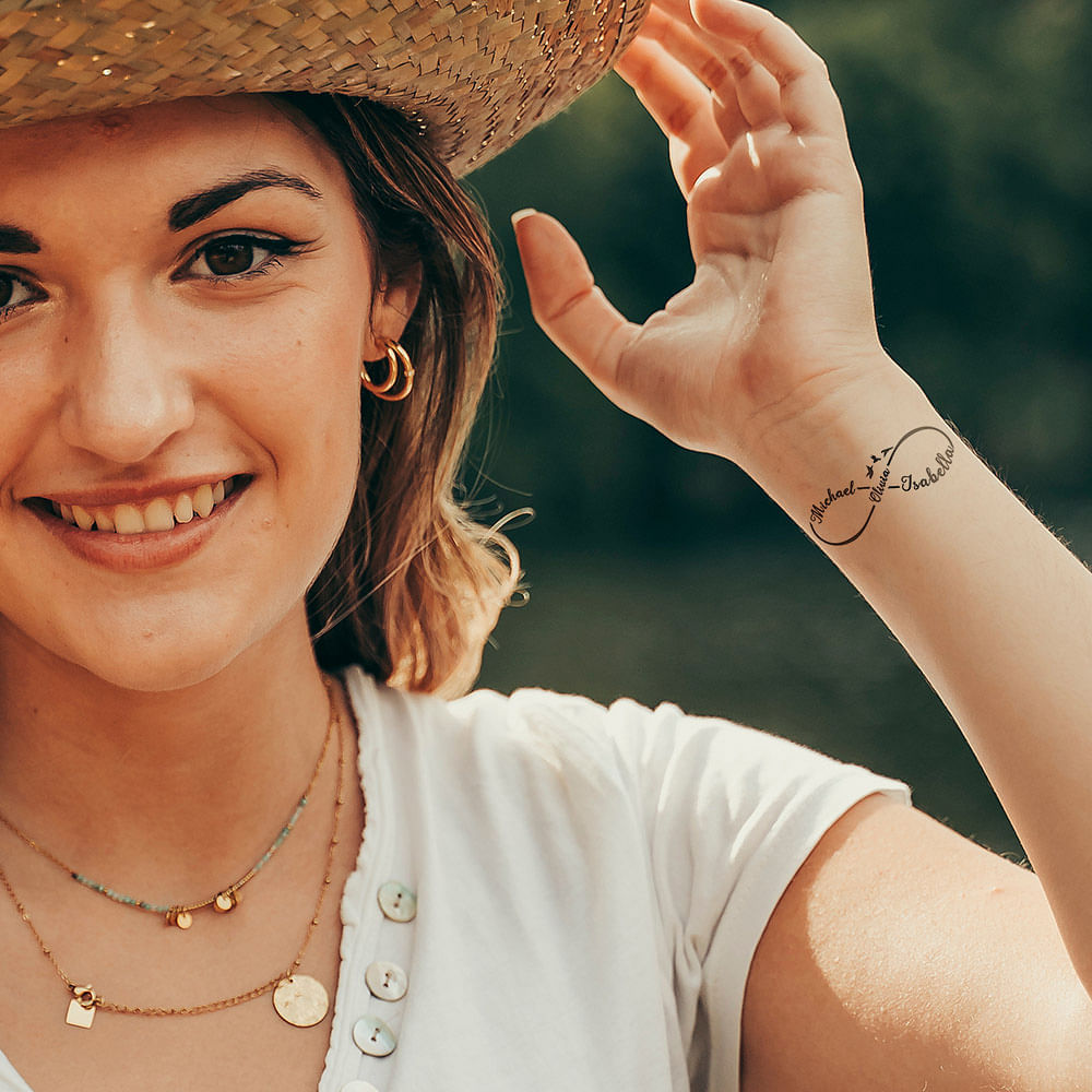 Personalized Waterproof Non-toxicity Infinity Symbol Names Set of 3 ...