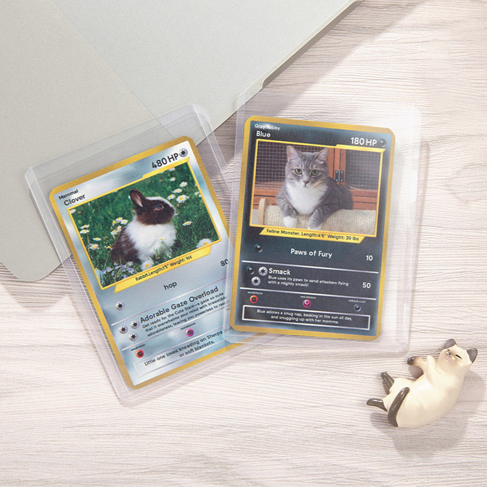 Personalized Funny Classic TCG Poke Card with Photo and Protective ...