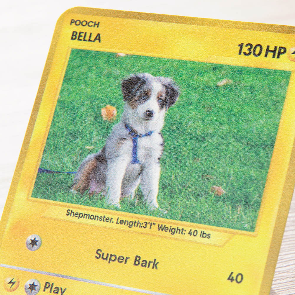 Personalized Funny Classic TCG Poke Card with Photo and Protective ...