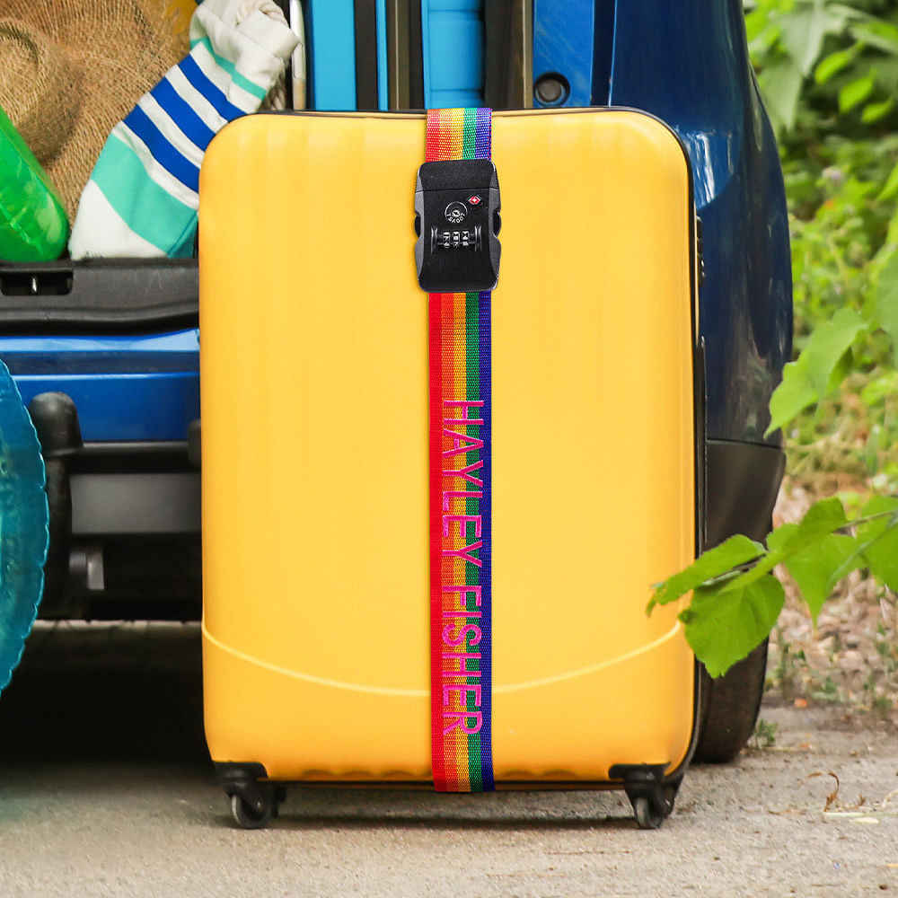 Personalized Embroidery Name Luggage Strap Travel Essential Birthday ...