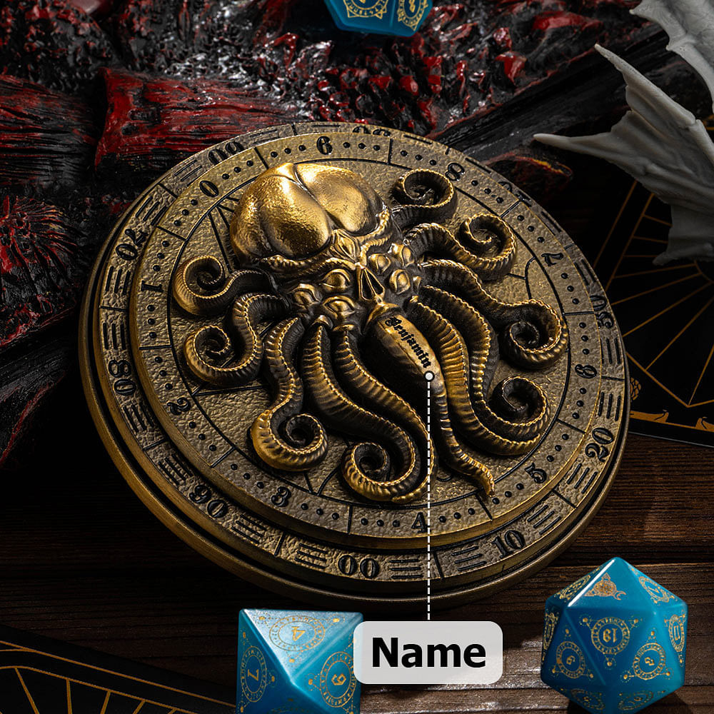 Personalized Engraved Cthulhu Dice Spinner with Name Birthday Board ...