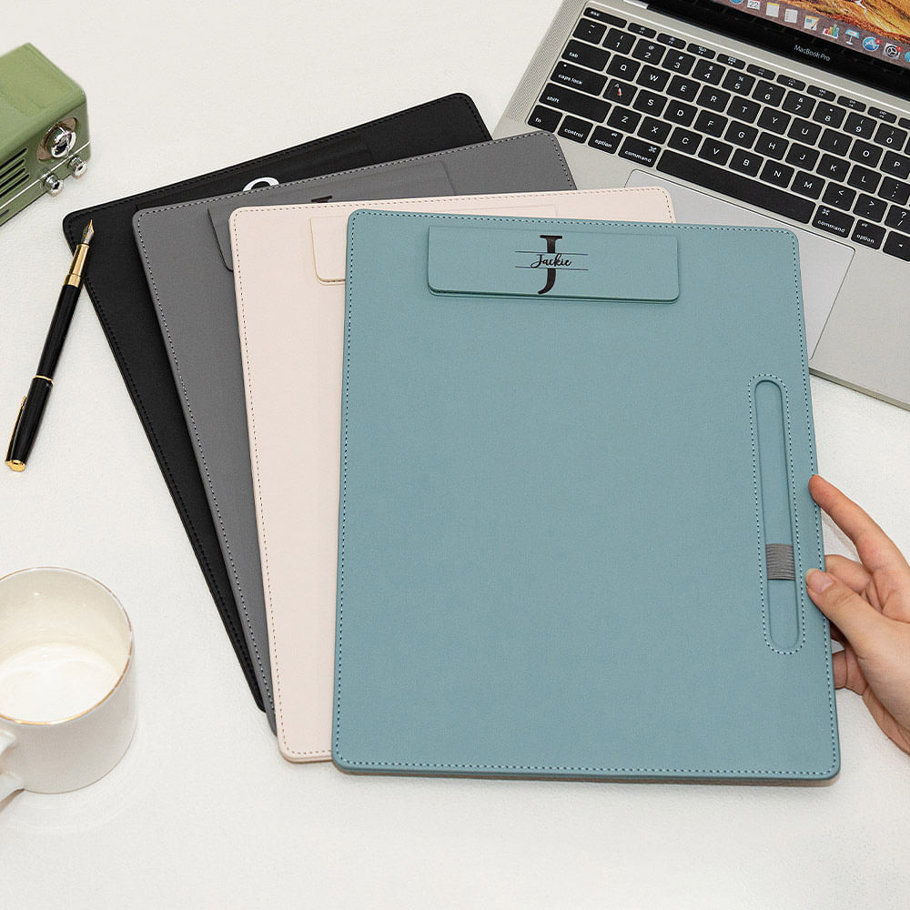 Personalized Multicolor Portable A4 Clipboard with Initial Name and Pen ...