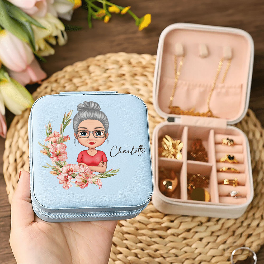 Personalized Jewelry Box with Travel Jewelry Case |Callie - CALLIE