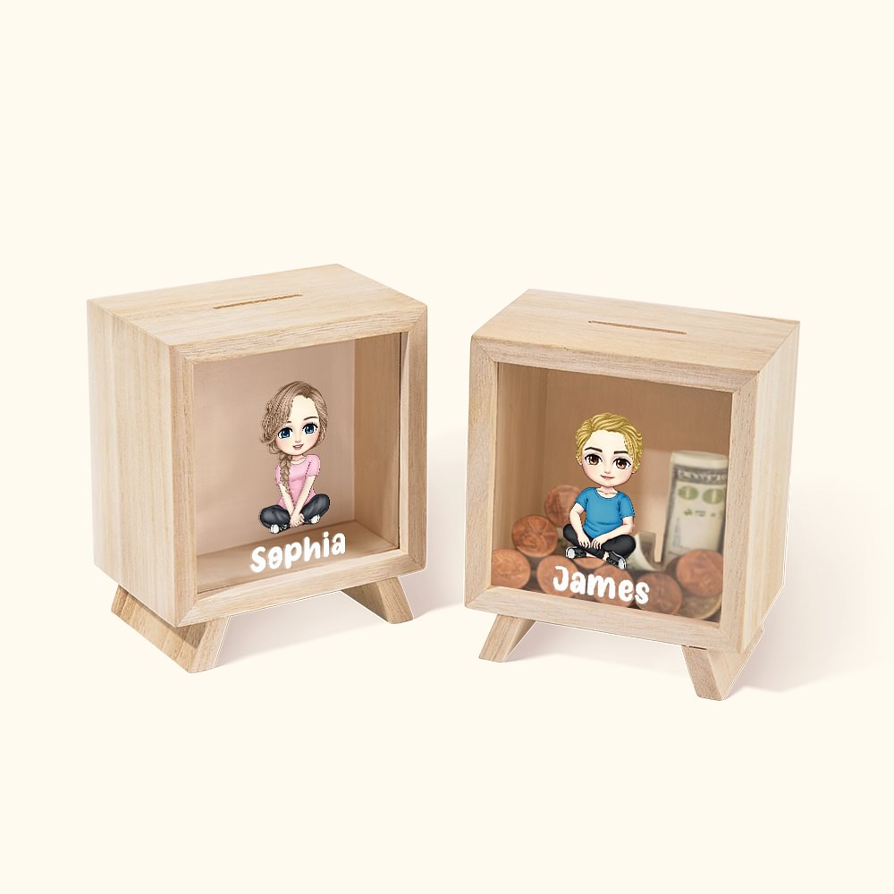 Personalized Money Box with Kid Cartoon Character Money Box |Callie ...