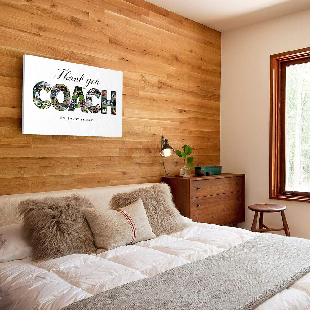 Personalized Thank You Coach 18 Photos Collage Canvas Painting Wall Art ...