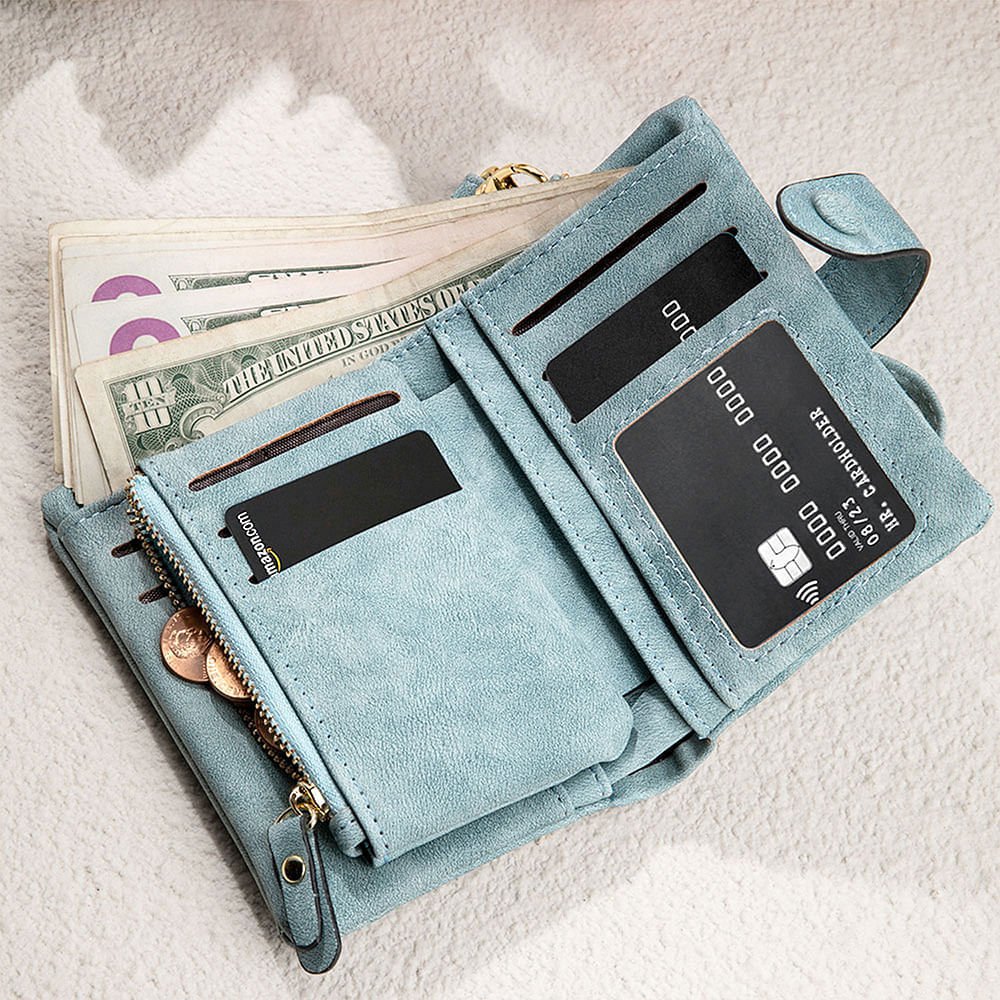 Personalized Cross Style Tri-Fold Name Wristlet Wallet with Card Holder ...