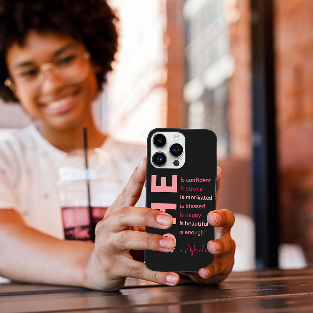 Personalized Self Care She Is Me Slim Phone Case for iPhone with ...