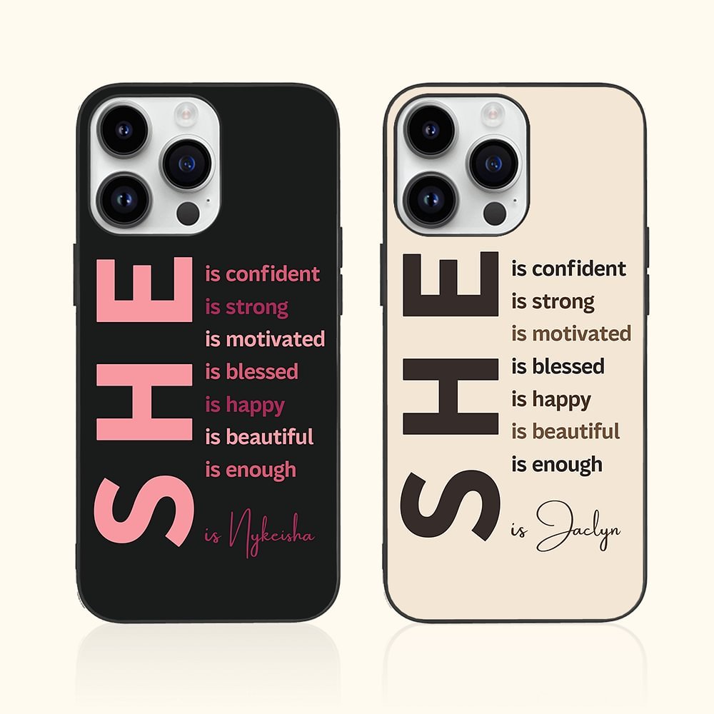 Personalized Self Care She Is Me Slim Phone Case for iPhone with ...