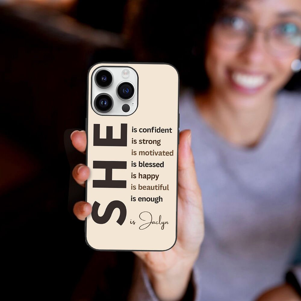 Personalized Self Care She Is Me Slim Phone Case for iPhone with ...