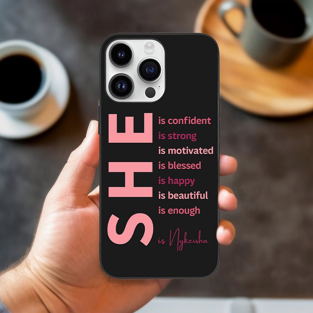 Personalized Self Care She Is Me Slim Phone Case for iPhone with ...