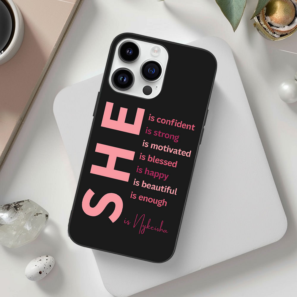 Personalized Self Care She Is Me Slim Phone Case for iPhone with ...