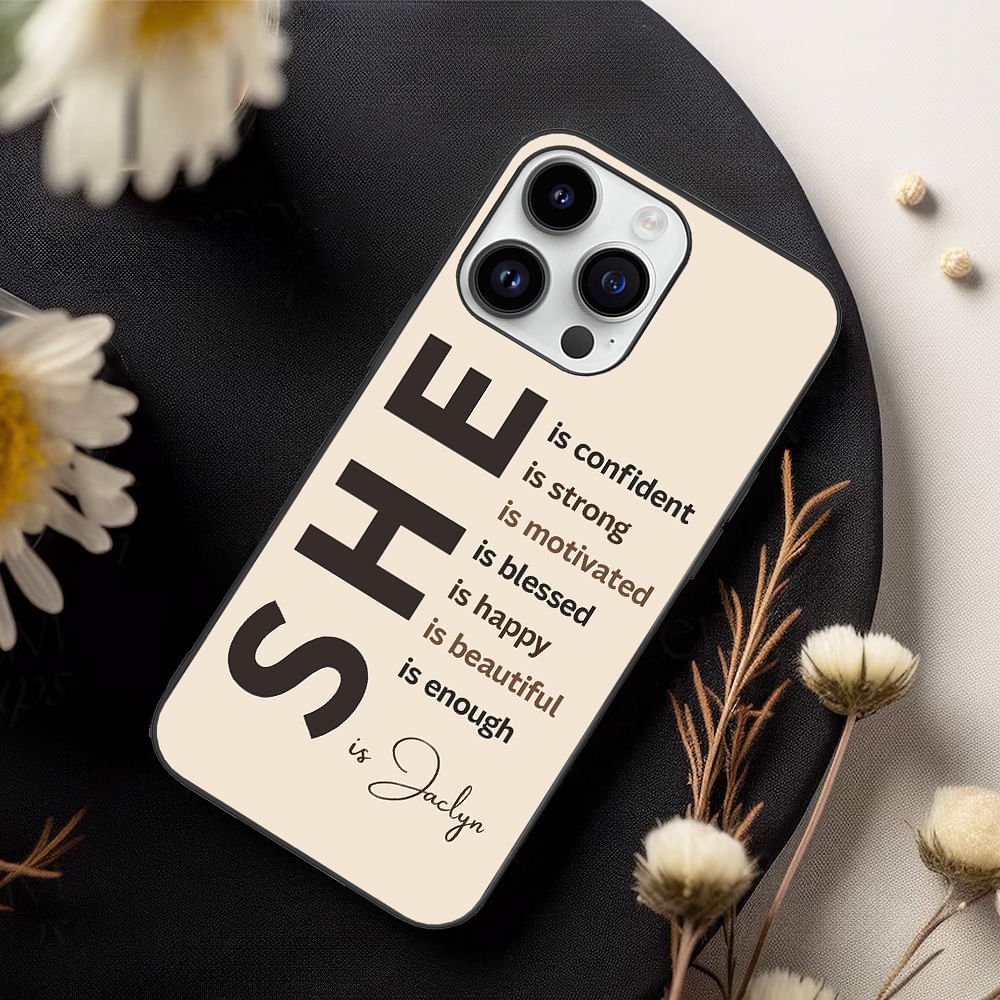 Personalized Self Care She Is Me Slim Phone Case for iPhone with ...