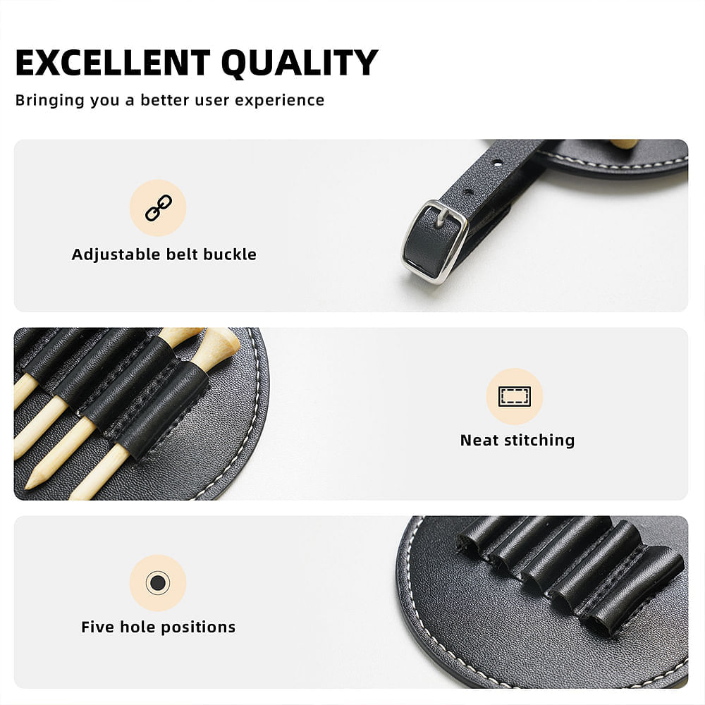 Personalized Nice Shot Face Photo Portable Leather Golf Tee Holder with ...