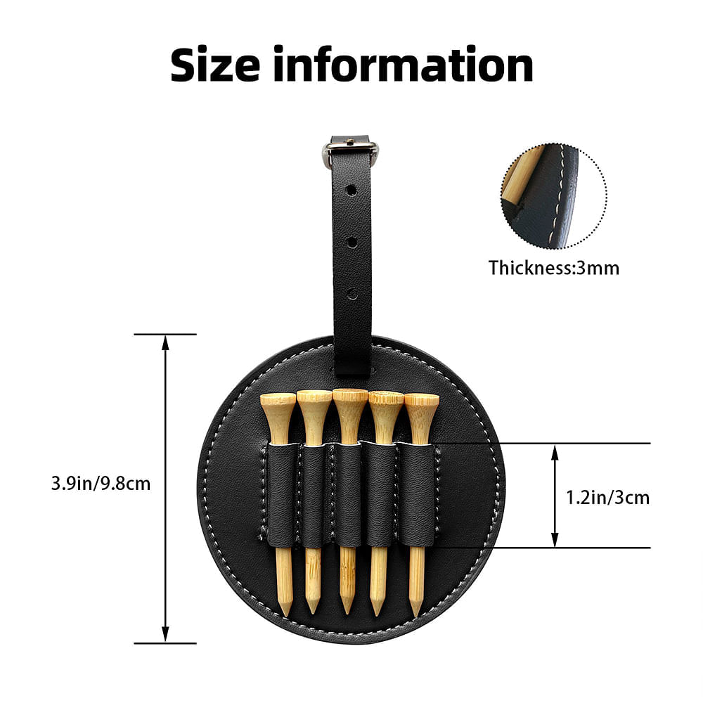 Personalized Nice Shot Face Photo Portable Leather Golf Tee Holder with ...