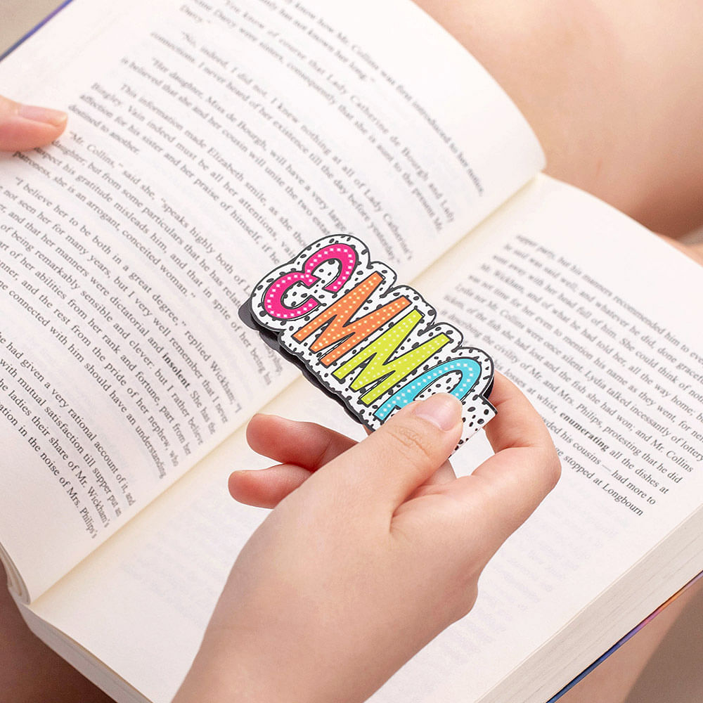 Personalized Colorful Dalmatian Dot Name Magnetic Bookmark Clips with ...
